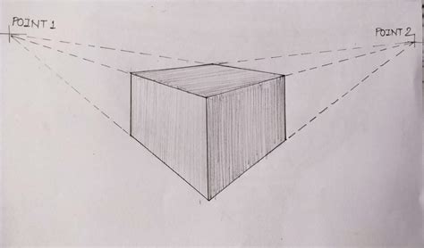 Draw Step By Step Procedure To Draw A Twopoint Perspective Drawing Of A