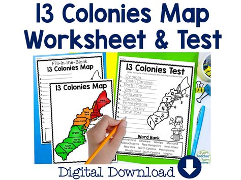 13 Colonies Map Quiz 13 Colonies Map Worksheet Blank 13 Colonies Map