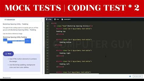 mock tests coding test 2 bootstrap spacing utility padding aytcg nxtwave ccbp youtube
