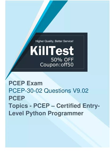 ppt python institute pcep 30 02 exam questions learn to prepare for the exam well powerpoint