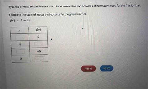 solved type the correct answer in each box use numerals in[algebra] gauthmath