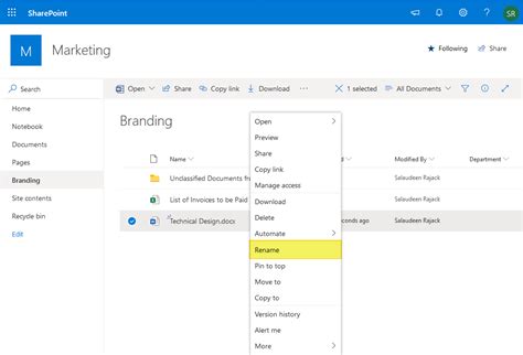 sharepoint online rename files in document library using powershell sharepoint diary
