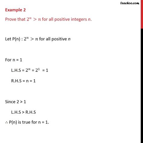 example 2 prove 2n n chapter 4 mathematical induction