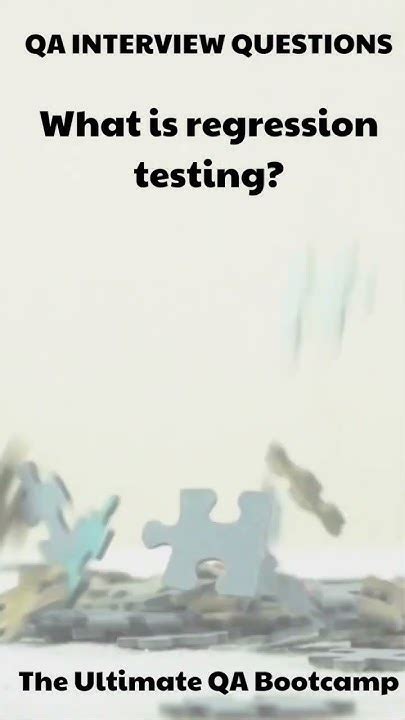 Qa Interview Questions What Is Regression Testing Youtube