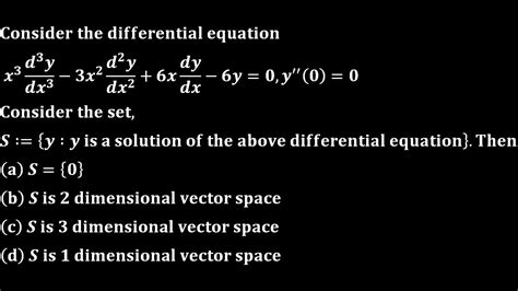 dimension of solution set of differential equation linear algebra