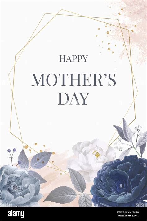 Floral Elegant Mothers Day Card Vector Stock Vector Image And Art Alamy