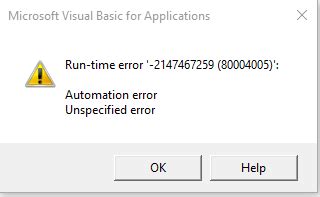 Vba Excel Automation Error Exception Occurred When Using Userform Riset