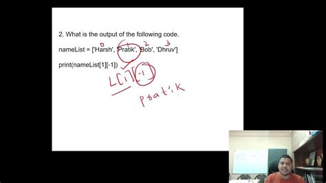 Python Mcqs Lecture Series List Indexing In Python Infytq Exam Previous Question Youtube