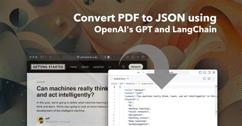 here s how to convert a pdf to json using langchain gpt
