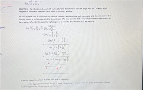 solved evaluate the limit below and indicate which