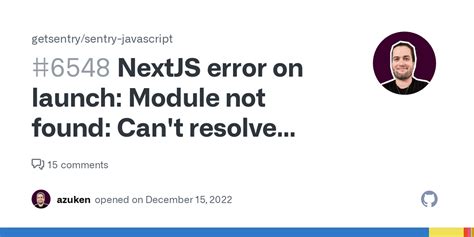 NextJS Error On Launch Module Not Found Can T Resolve Net Issue