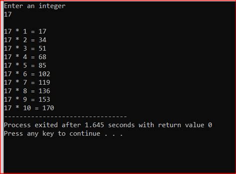 c program to generate multiplication table go coding