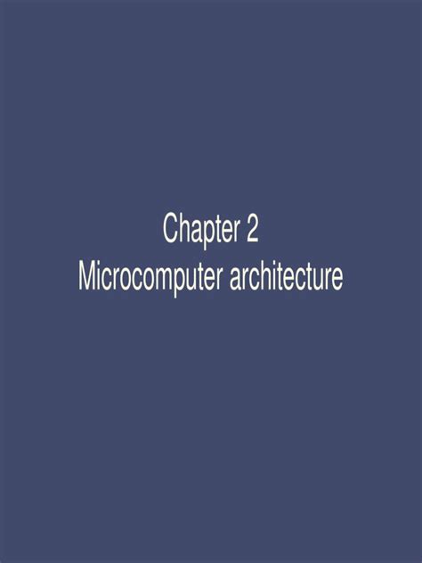 microcomputer architecture 01 pdf pdf computer data storage central processing unit