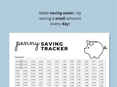 Penny Saving Challenge 1p Saving Challenge Daily Savings Tracker