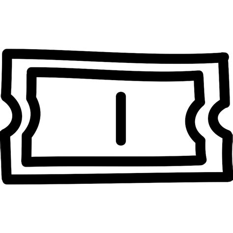 Ticket Hand Drawn Outline Vector SVG Icon SVG Repo