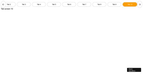 React Tabs Scrollable Examples CodeSandbox