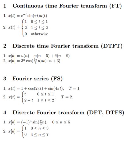 solved 1 continuous time fourier transform ft 1