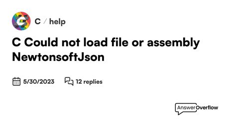 c could not load file or assembly newtonsoft json c
