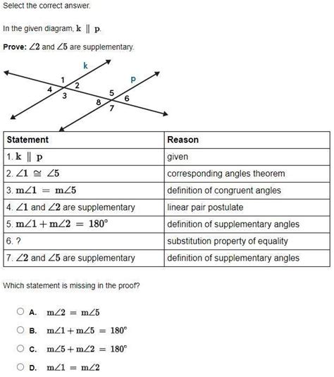 Select The Correct Answer In The Given Diagram Prove And Are