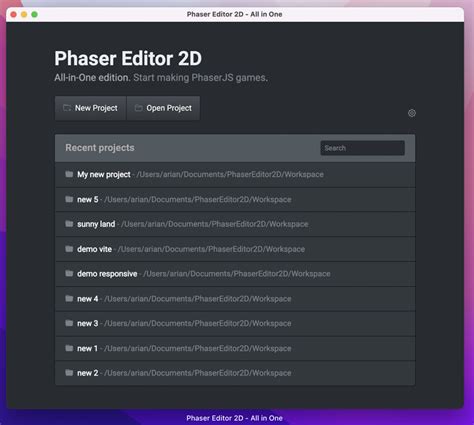 phaser editor 2d all in one — phaser editor 2d help