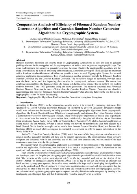 comparative analysis of efficiency of fibonacci random number generator algorithm and gaussian