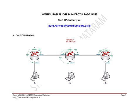 Konfigurasi Bridge Mikrotik Pada GNS3 PPT