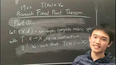 banach fixed point theorem youtube