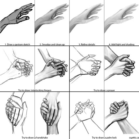 How To Draw Hands In 4 Steps With Photoshop How To Draw Hands Human