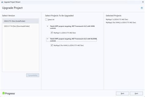 Upgrade Project Telerik UI For WPF
