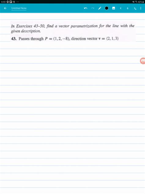 solved in exercises 43 50 find a vector parametrization for the line with the given description