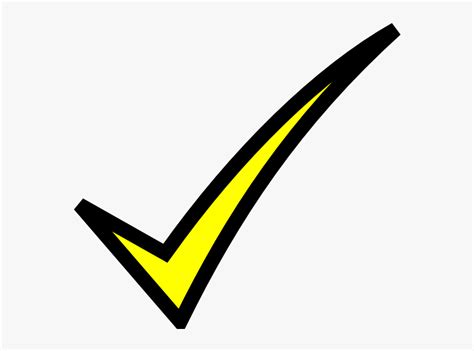 Check Mark Yellow Clip Yellow Check Mark Png Transparent Png Kindpng