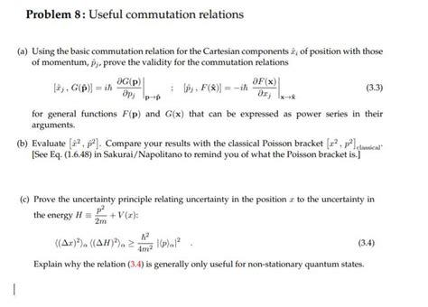 solved problem 8 useful commutation relations дрі a