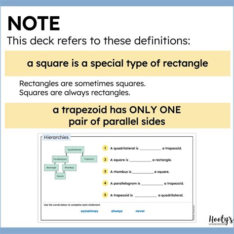 Hierarchy Of Quadrilaterals And Triangles Google Slides Hooty S Homeroom