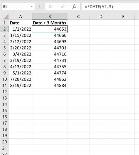 How To Add Months To Date In Excel With Examples