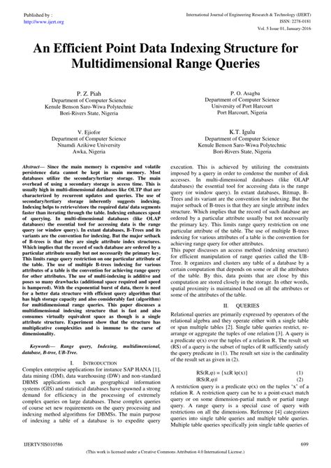 pdf an efficient point data indexing structure for multidimensional range queries
