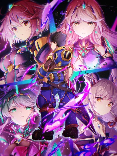 Pyra Mythra Nia Rex Nia And 1 More Xenoblade Chronicles And 2 More Drawn By Uifrara