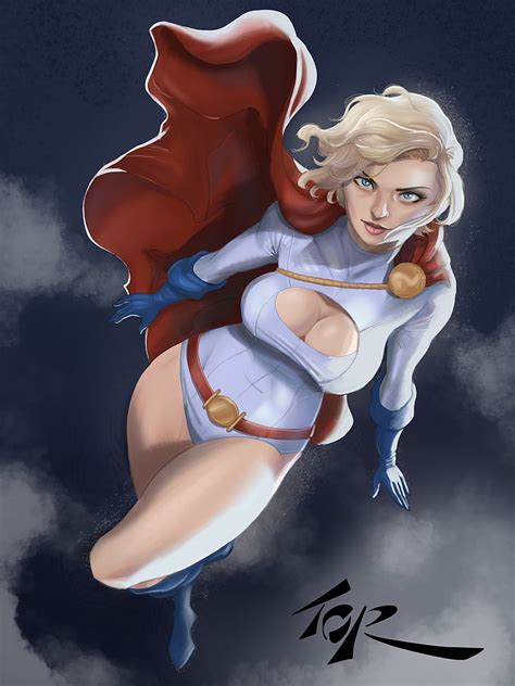 Hd Wallpaper Power Girl Dc Comics Cleavage Superman Women Blond Hair Wallpaper Flare