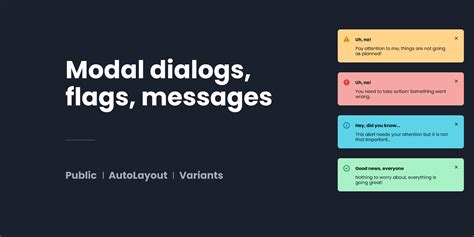 Modal Dialogs Figma