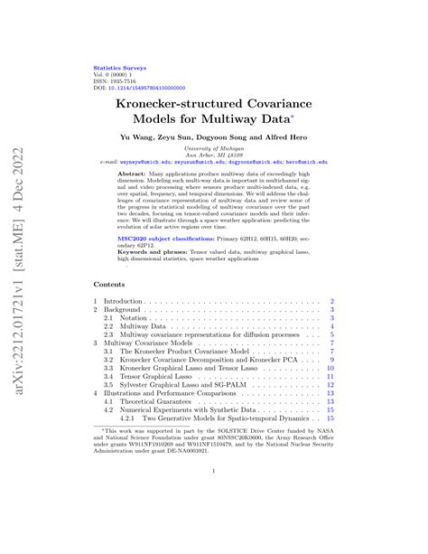pdf kronecker structured covariance models for multiway data