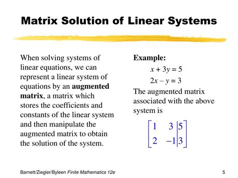 ppt chapter 4 systems of linear equations matrices powerpoint presentation id 2922851