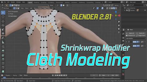 Cloth Modeling Using Shrinkwrap Modifier In Blender 2 81 YouTube