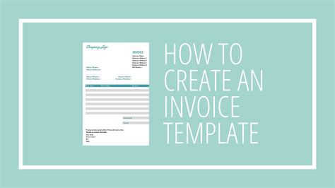 How To Create An Invoice Template Bespoke Templates