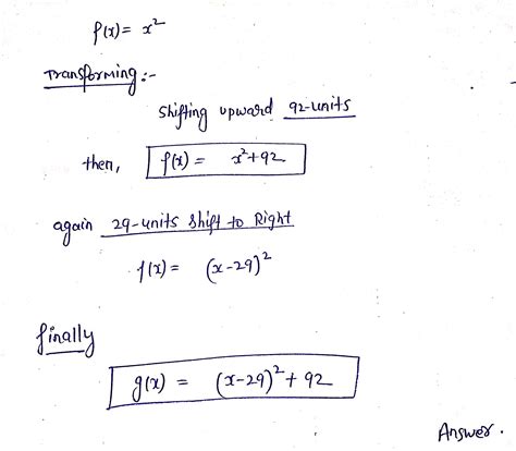[solved] given f x x2 after performing the following transformations course hero