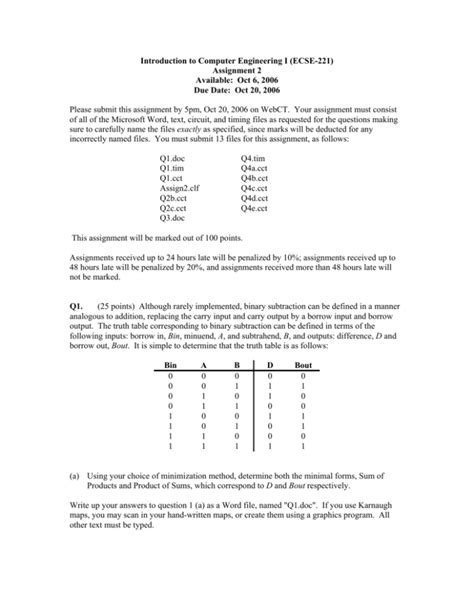 introduction to computer engineering i ecse
