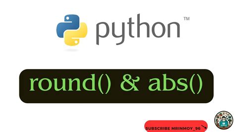 Round Function And Abs Function In Python YouTube