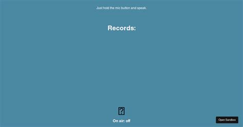 Use Voice Recorder Examples CodeSandbox