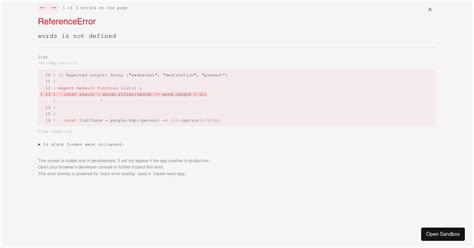 React Dev Forked Codesandbox