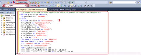 SCCM Patch Status SQL Query Based On Particular Collection ConfigMgr