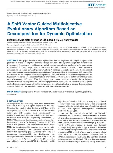 pdf a shift vector guided multiobjective evolutionary algorithm based on decomposition for