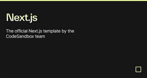 Next Js Codesandbox